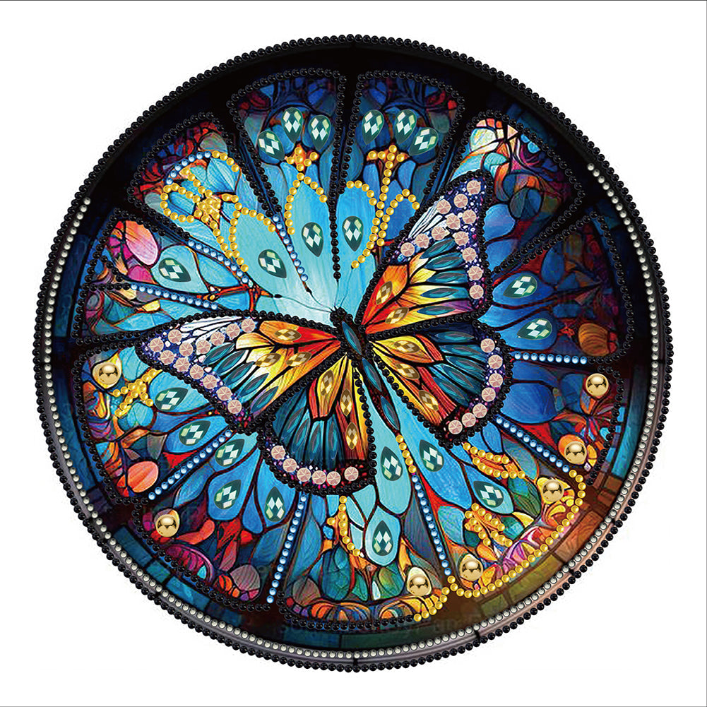 Vitrail Papillon-Partiel Spécial Diamond Painting-30x30cm ...